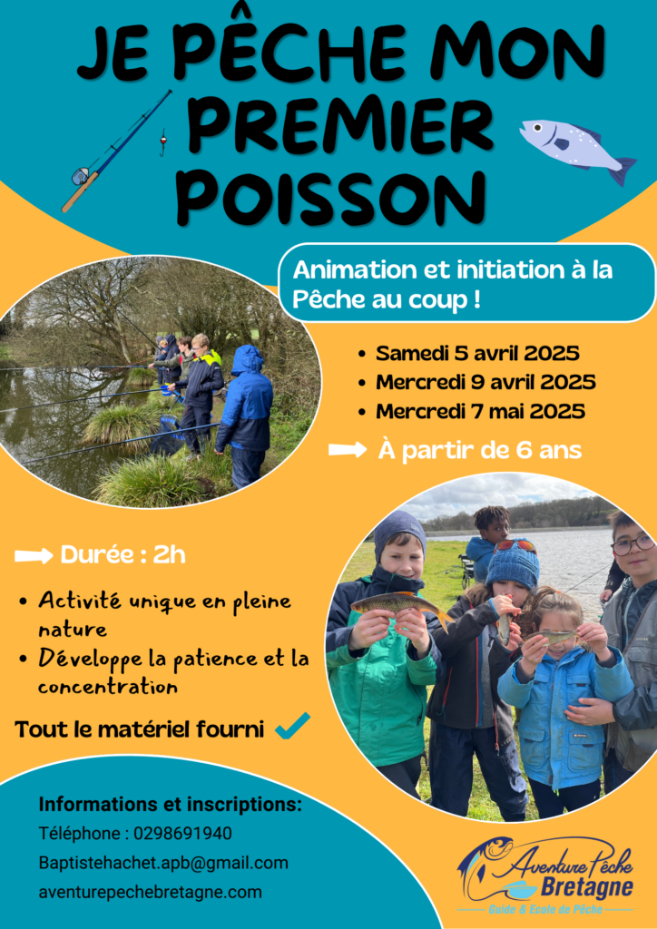Animations "Je pêche mon premier poisson" - Aventure Pêche Bretagne